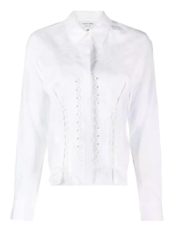 MARINE SERRE Regenerated Corset Shirt - White