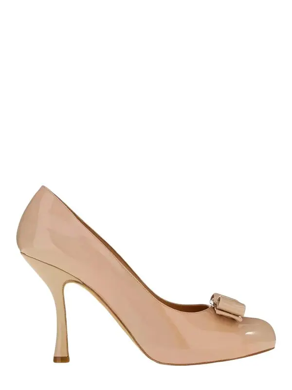 FERRAGAMO Vara Bow Mid-heel Pumps - Neutrals