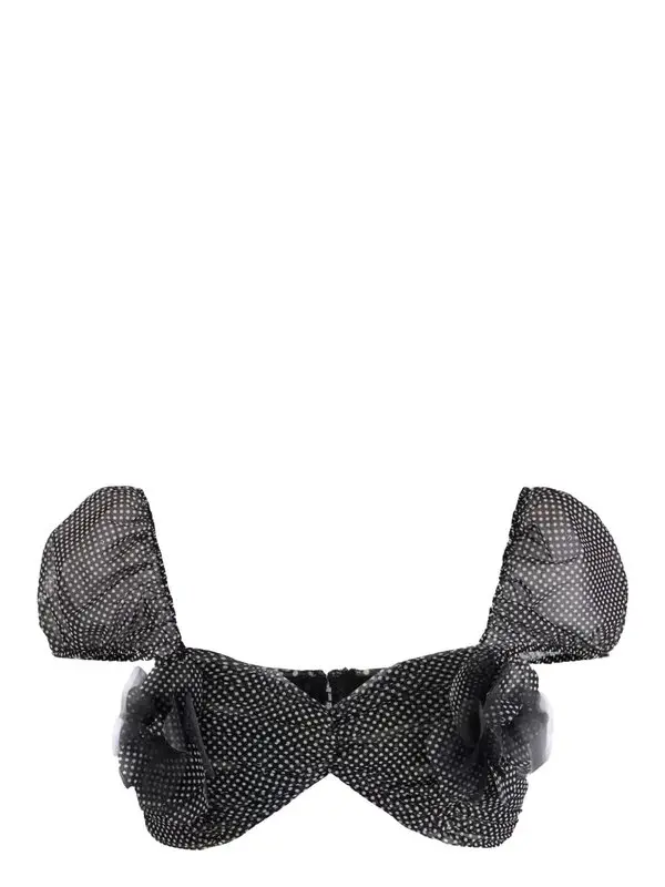 Elisabetta Franchi Polka-dot Print Top - Black