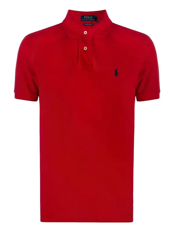 Polo Ralph Lauren Logo Embroidered Polo Shirt - Red