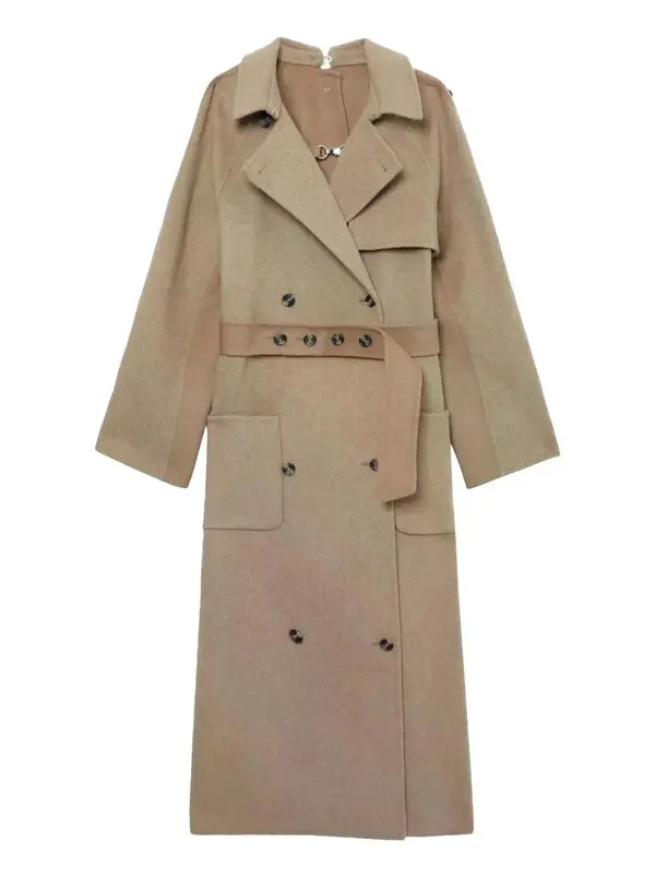 Rokh Button-detail Double-breasted Maxi Coat - Brown