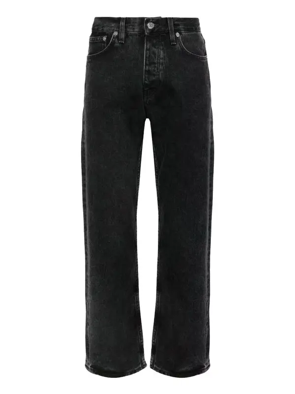 SUNFLOWER Mid-rise Straight-leg Jeans - Black