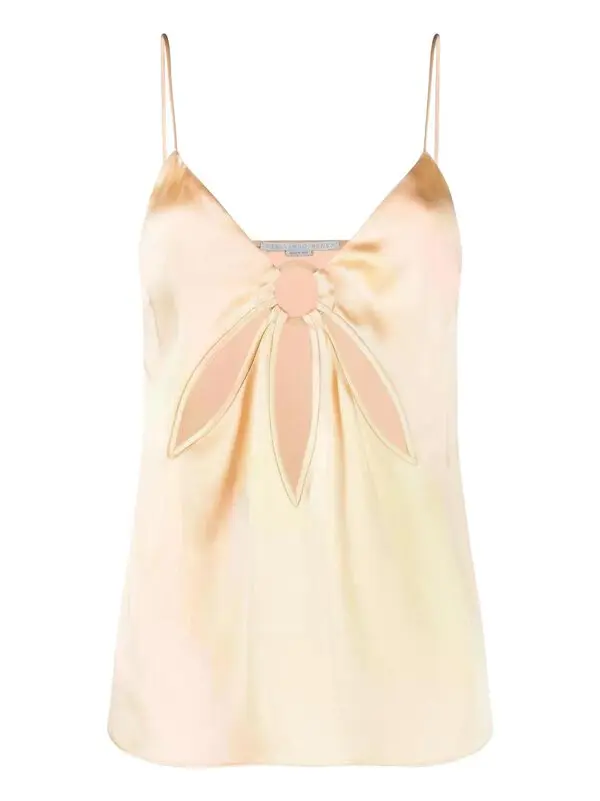 Stella McCartney Ruched Satin Vest - Neutrals