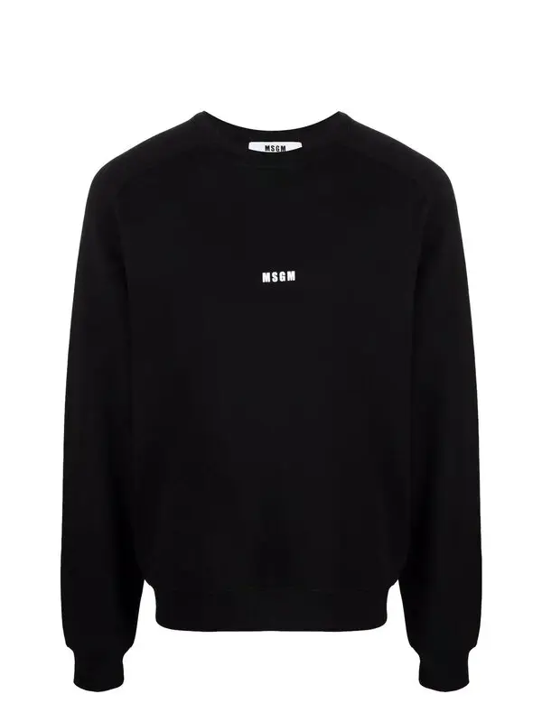 MSGM Logo Print Sweatshirt - Black