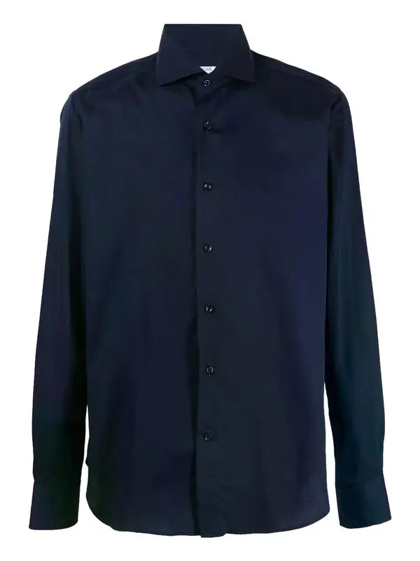 ORIAN Long-sleeve Button-up Shirt - Blue