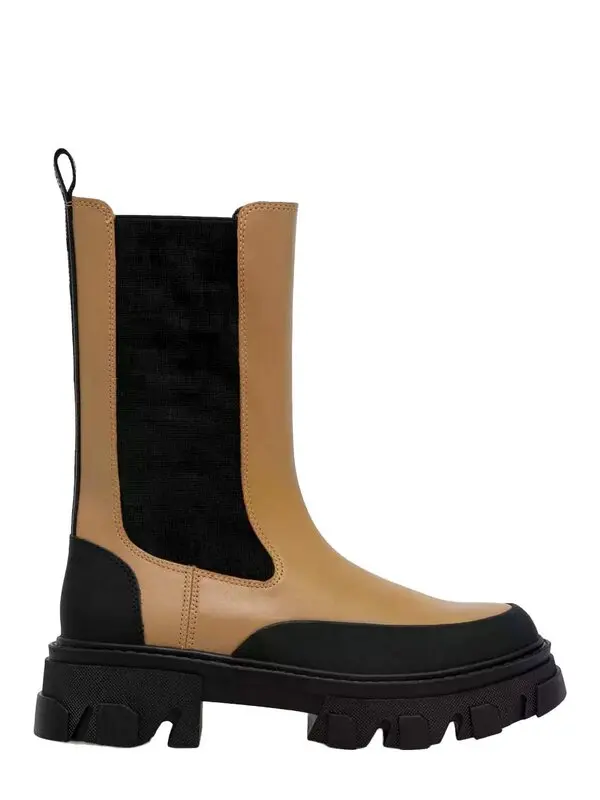Dkny Leather Boots - Neutrals