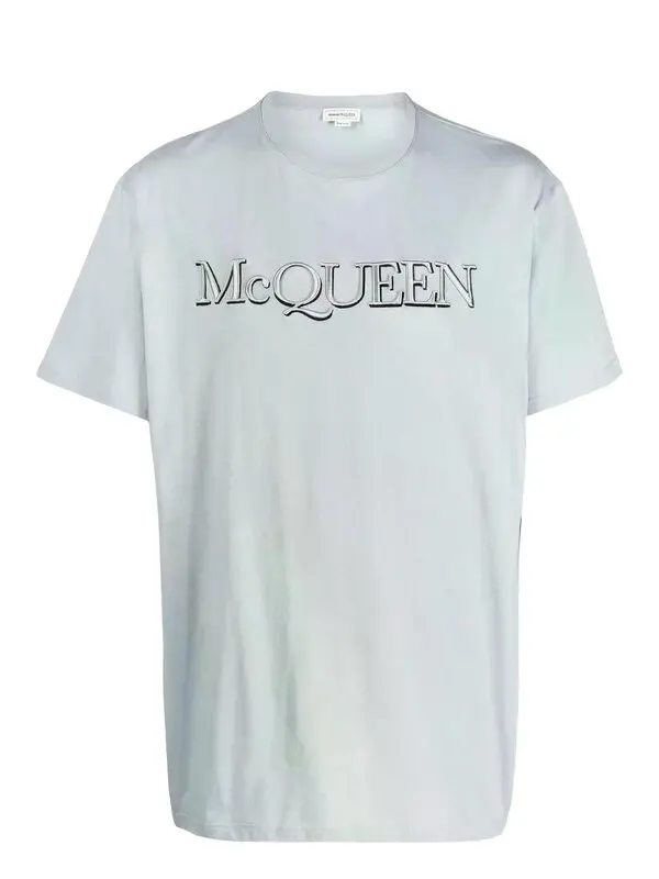 Alexander McQueen Logo-print Cotton T-shirt - Grey