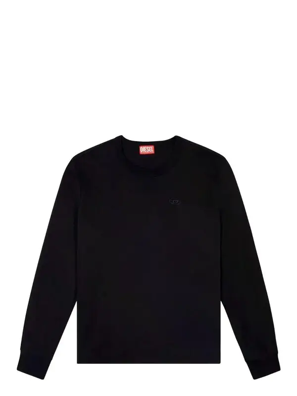 DIESEL® T-adjust-ls-slits-r17 Cotton T-shirt - Black