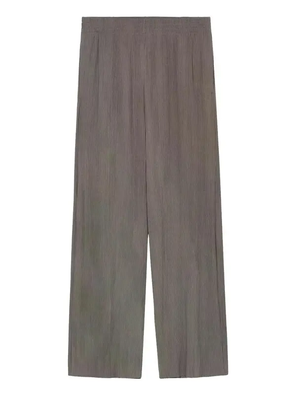 B+AB Ribbed Wide-leg Trousers - Grey