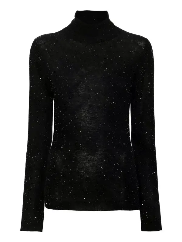 Fabiana Filippi Roll-neck Wool-blend Sweater - Black