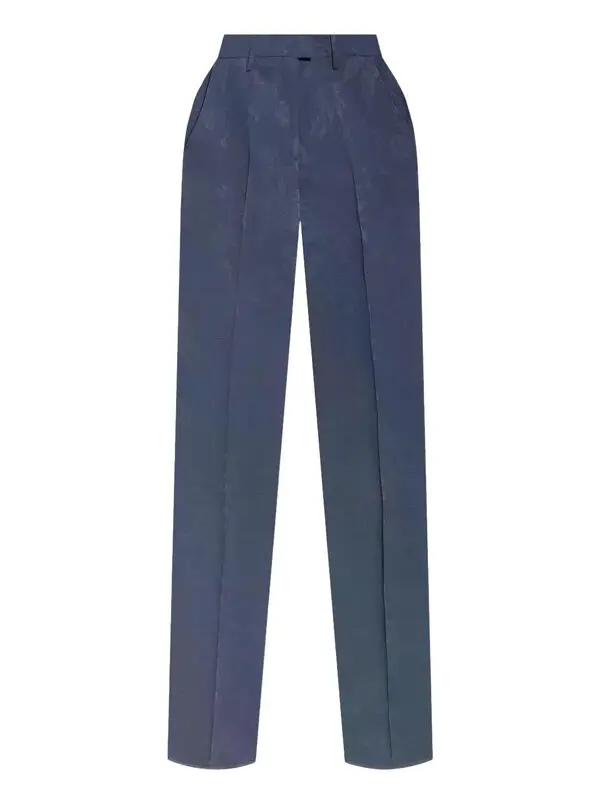 Etro Floral-print Trousers - Blue