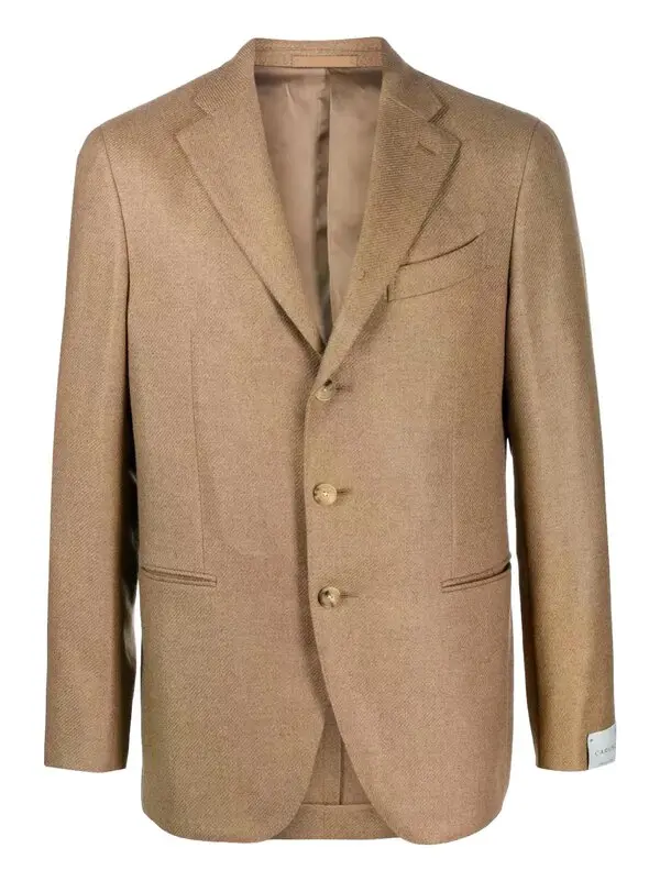 Caruso Single-breasted Wool-cashmere Blazer - Brown
