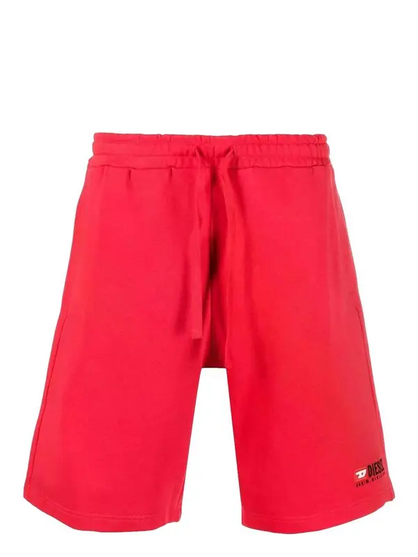DIESEL® P-crown-div Logo-embroidered Track Shorts - Red