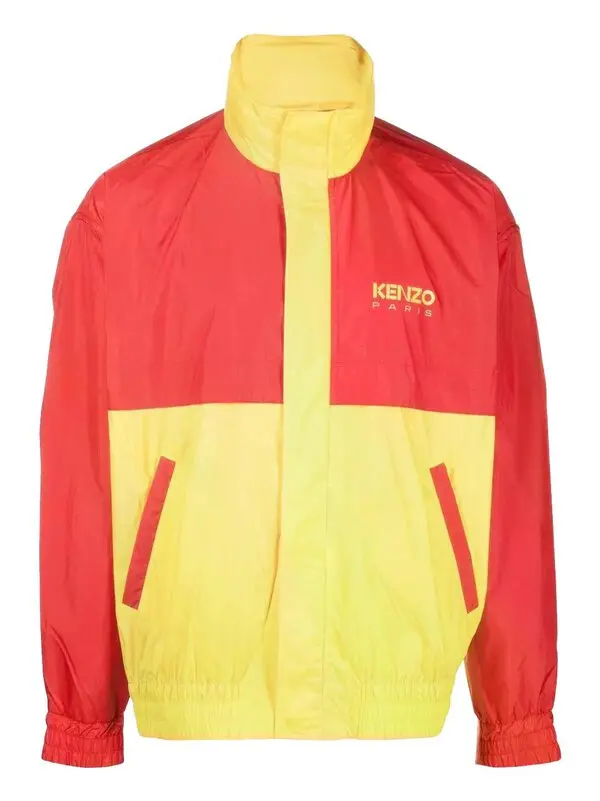 Kenzo Logo Colour-block Jacket - Yellow