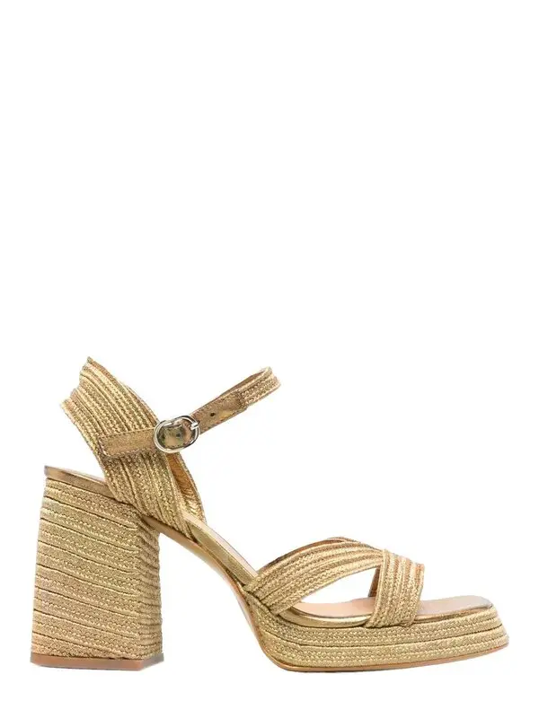 CastaÑer Interwoven Metallic Sandals - Gold