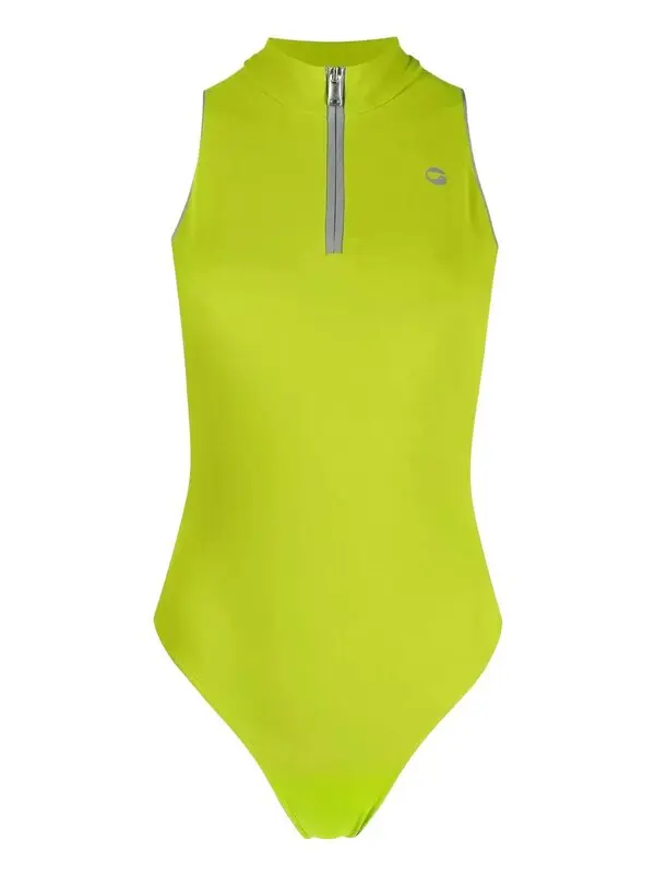 Coperni Logo-print Sleeveless Zipped Top - Green