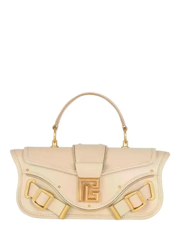Balmain Leather Tote Bag - Neutrals