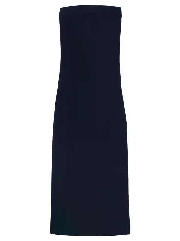 Norma Kamali Strapless Side-slit Dress - Blue