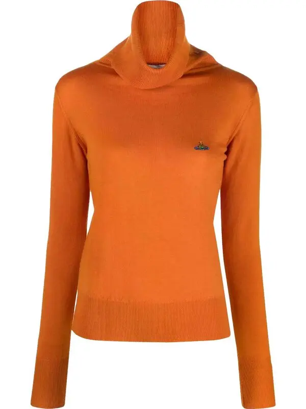 VIVIENNE WESTWOOD Giulia Orb-embroidered Jumper - Orange