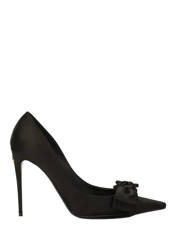 Dolce & Gabbana 105mm Bow-detail Pumps - Black