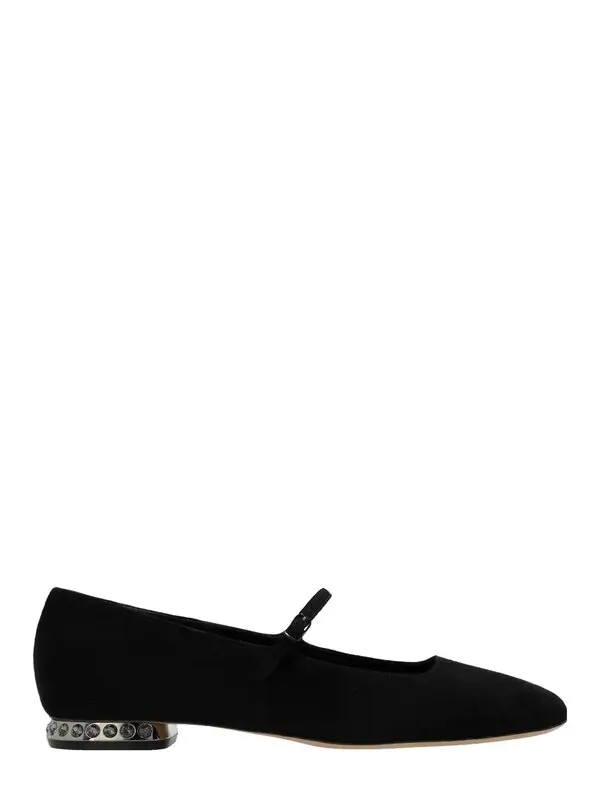 Casadei Buckle Strap Square Toe Pumps - Black