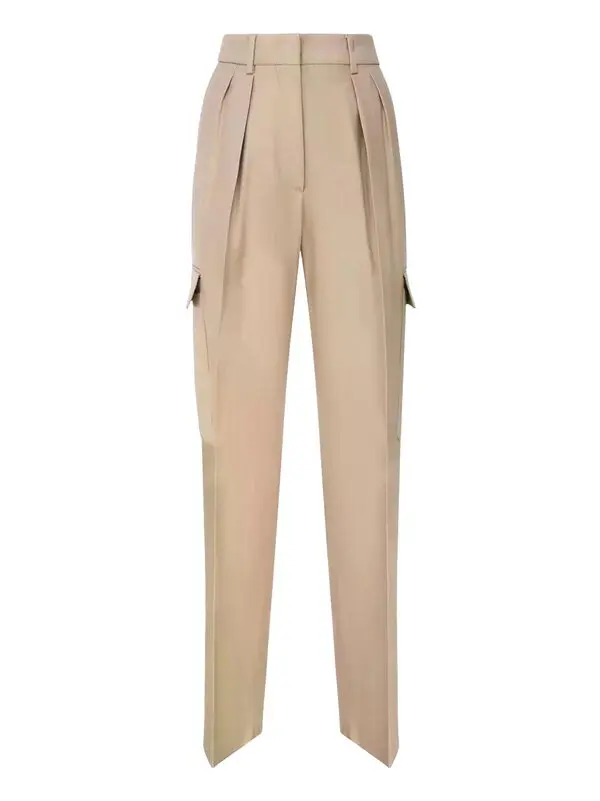 Sportmax Pleat-detail Cargo Trousers - Neutrals