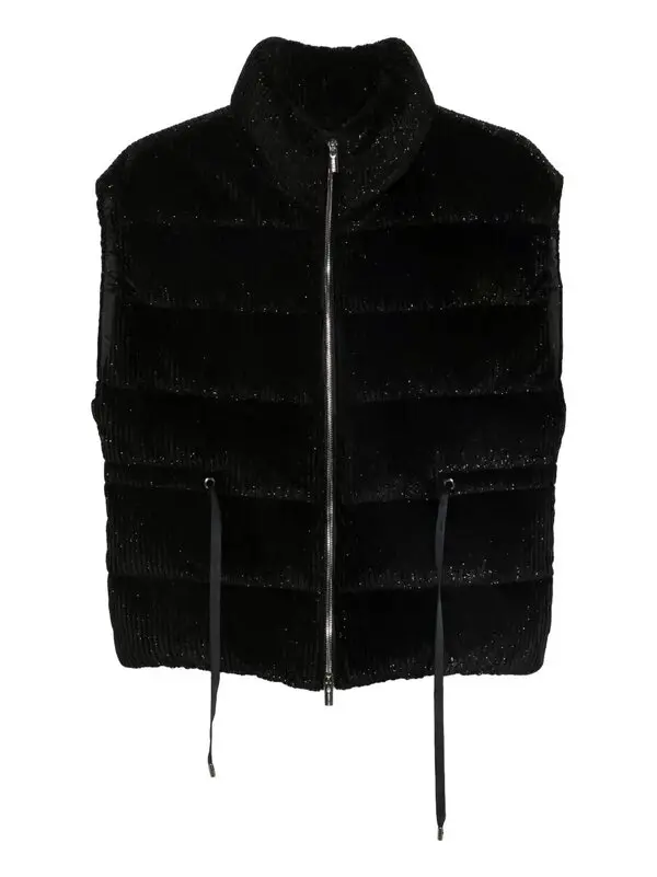 Peserico Corduroy Gilet - Black