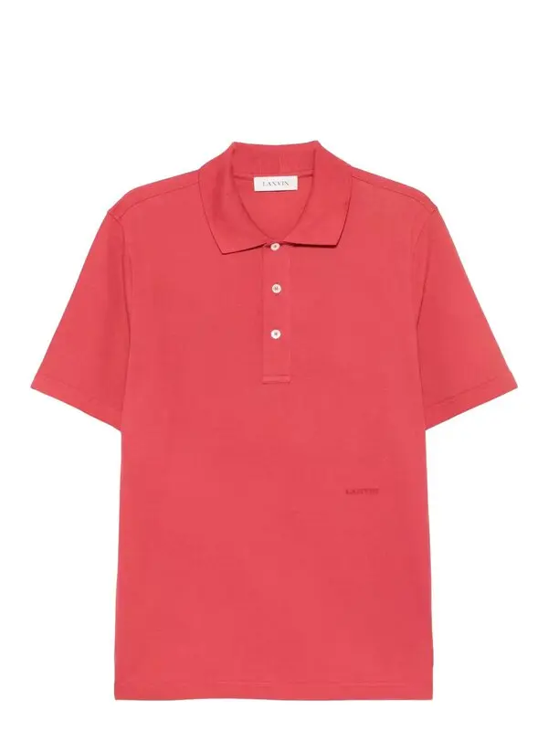 LANVIN Cotton Polo Shirt - Red