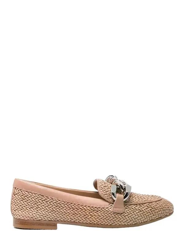 Casadei Chain-link Woven Loafers - Neutrals
