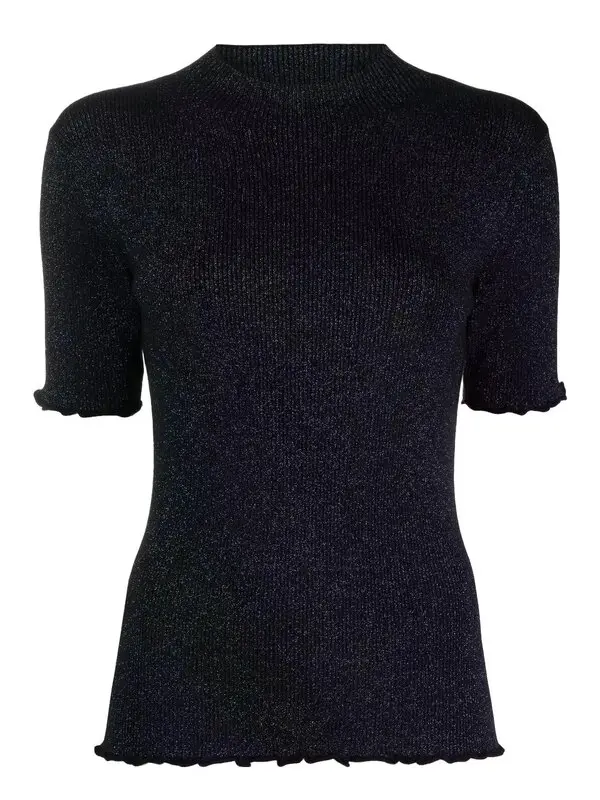 3.1 Phillip Lim Cut-out Ribbed Knit Top - Black