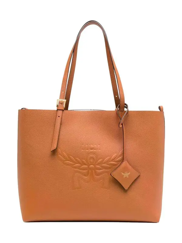 Mcm Himmel Logo-embossed Leather Bag - Brown
