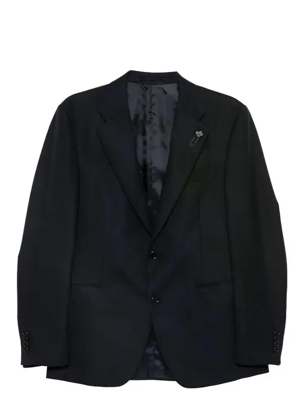 LARDINI Wool Blazer - Blue