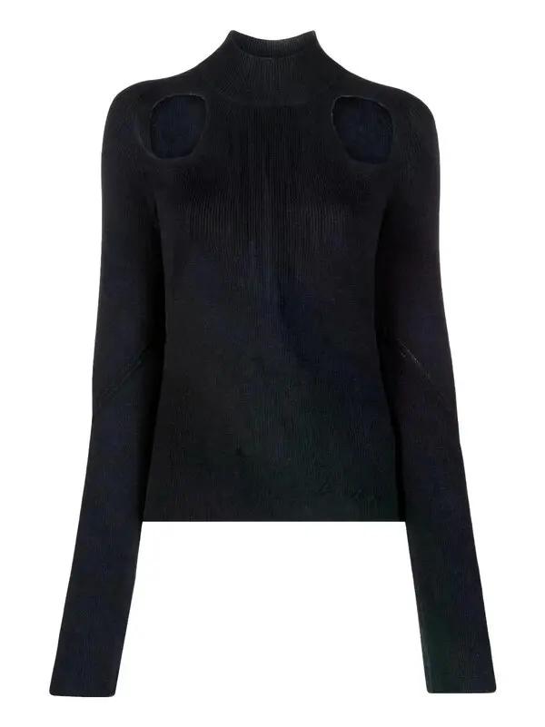 Zadig&Voltaire Micky Cut-out Merino-wool Jumper - Blue
