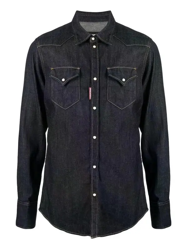 Dsquared2 Dark-wash Denim Shirt - Blue