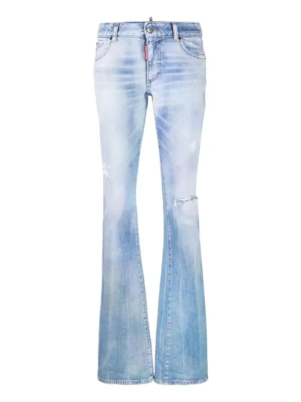 Dsquared2 Distressed Flared Jeans - Blue