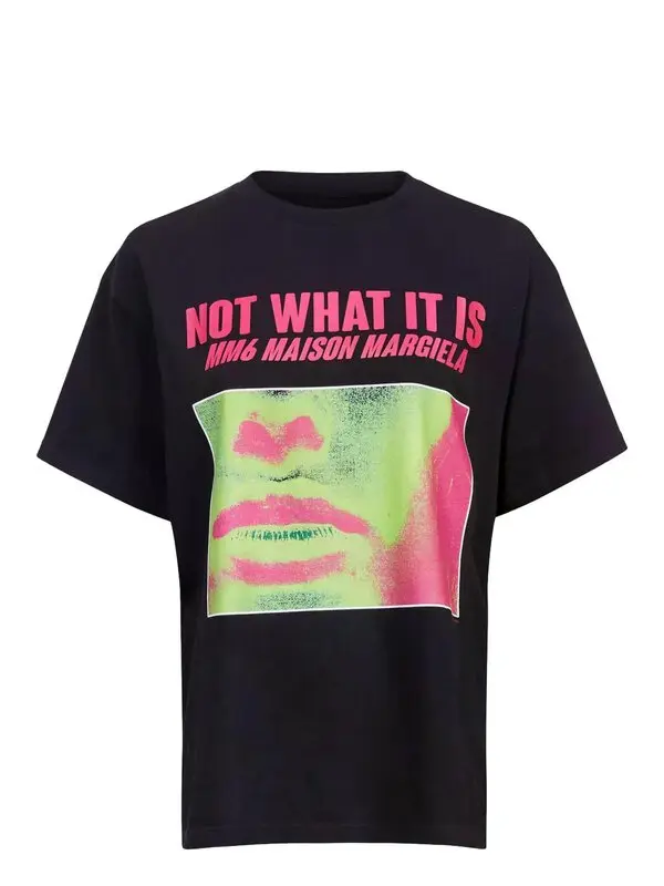 MAISON MARGIELA Graphic-print Cotton T-shirt - Black