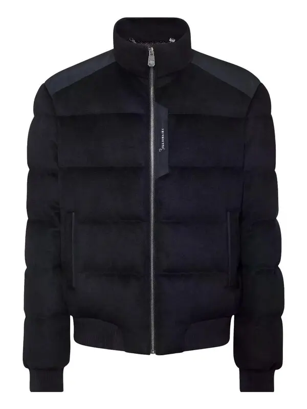 BILLIONAIRE Logo-patch Wool Padded Jacket - Blue