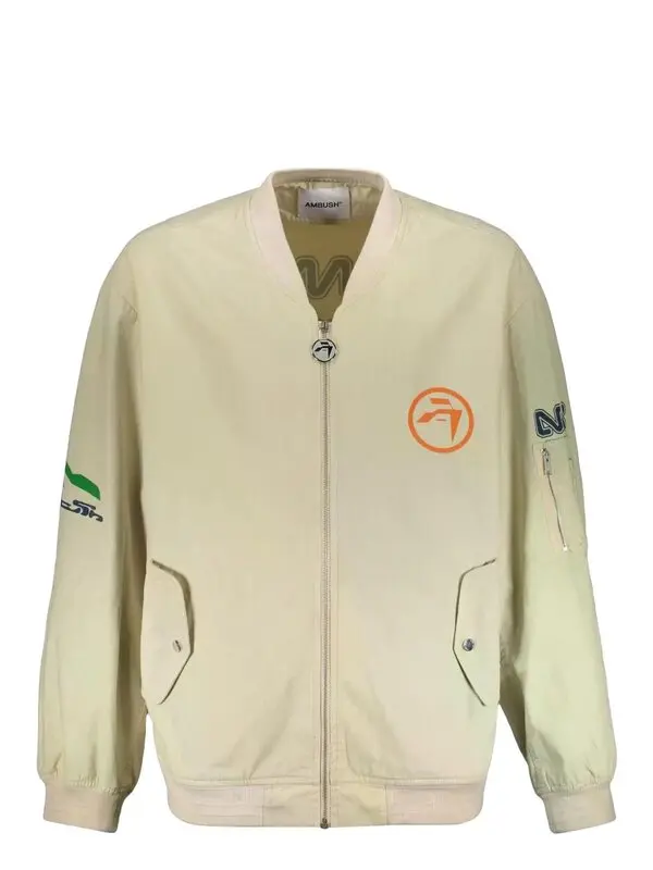 AMBUSH Logo-print Bomber Jacket - Neutrals