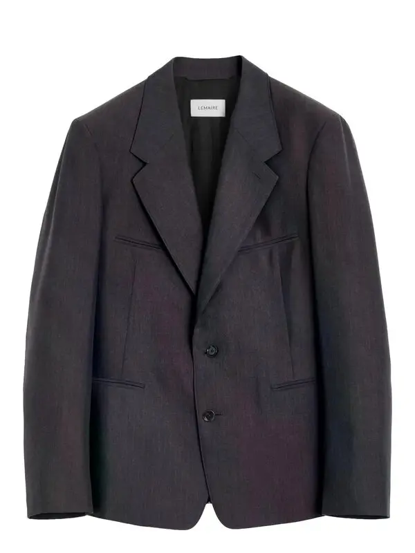 LEMAIRE Mélange-twill Single-breasted Blazer - Grey