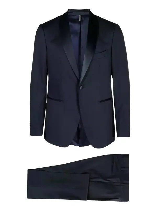 CHÂTEAU LAFLEUR-GAZIN Shawl-lapels Single-breasted Blazer - Blue