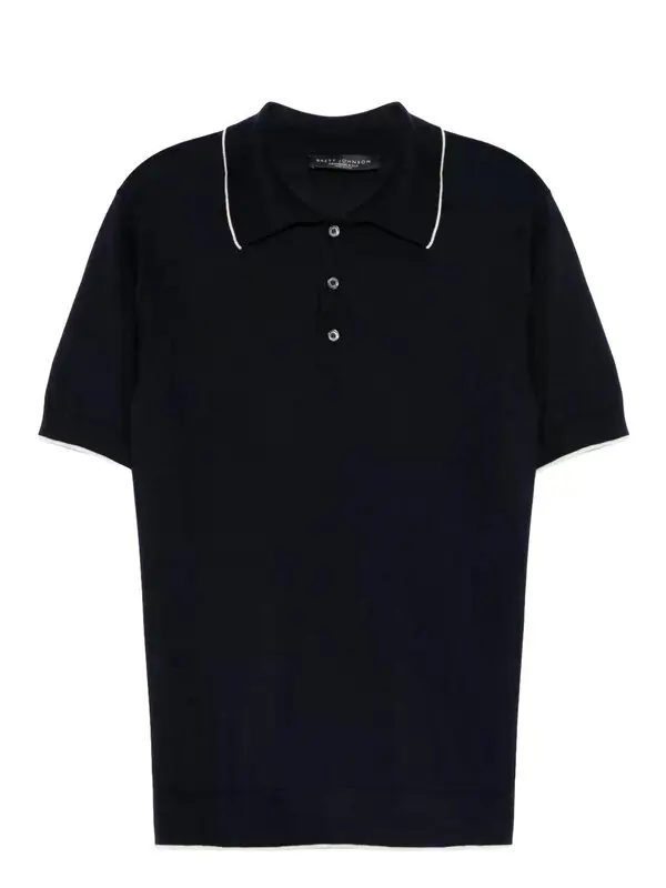 BRETT JOHNSON Short-sleeve Polo Shirt - Blue