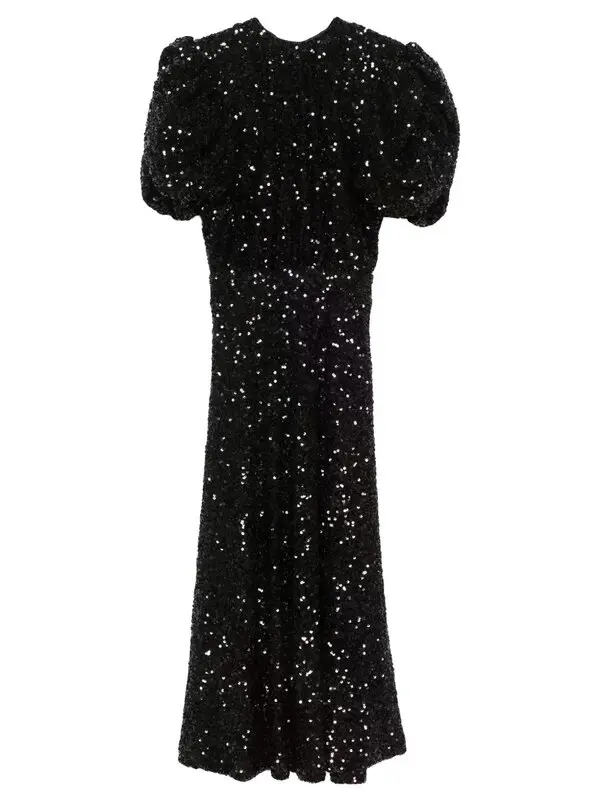 ROTATE BY BIRGER CHRISTENSEN Sequinned Midi Dress - Black