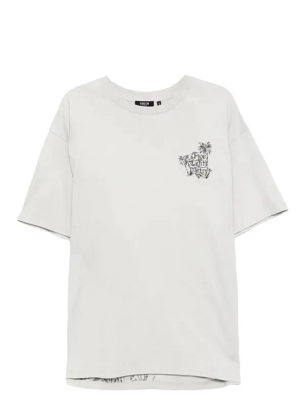 FIVE CM Logo-embroidered T-shirt - Grey