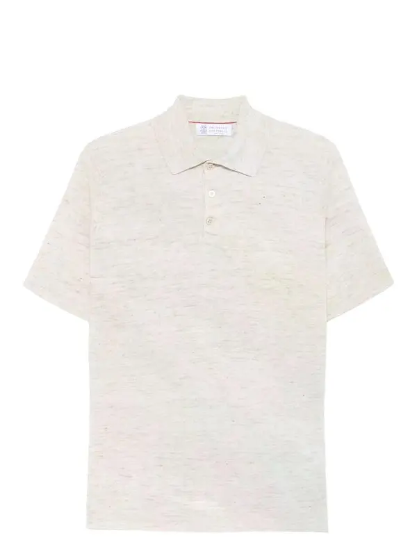 Brunello Cucinelli Fine-knit Polo Shirt - Neutrals