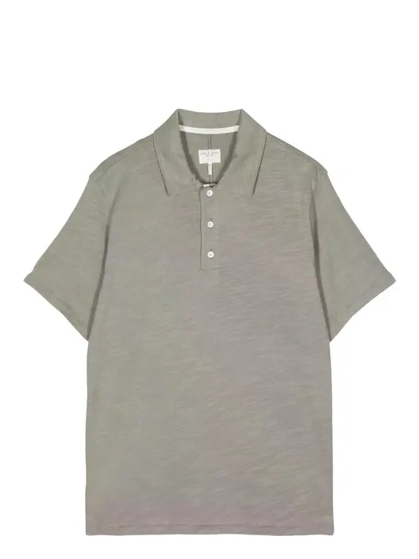 Rag & Bone Flame Cotton Polo Shirt - Green