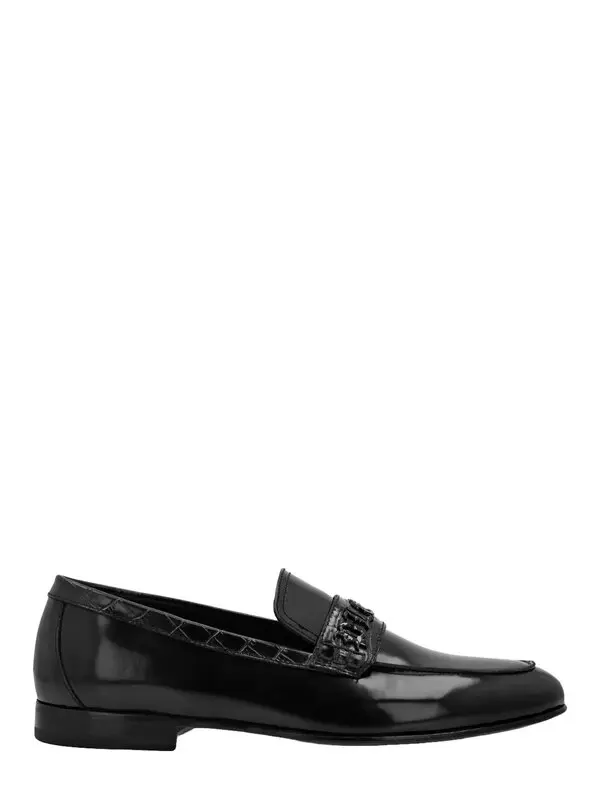 Philipp Plein Logo-plaque Leather Loafers - Black
