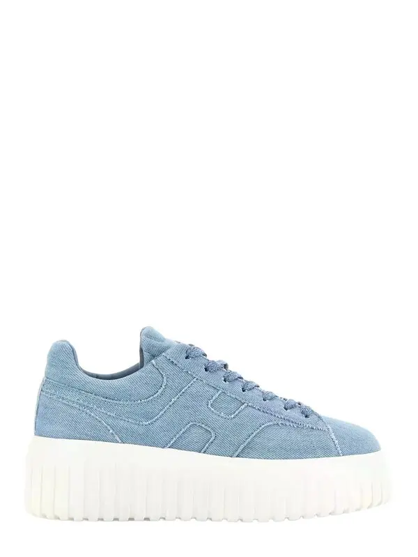 Hogan H-stripe Denim Sneakers - Blue