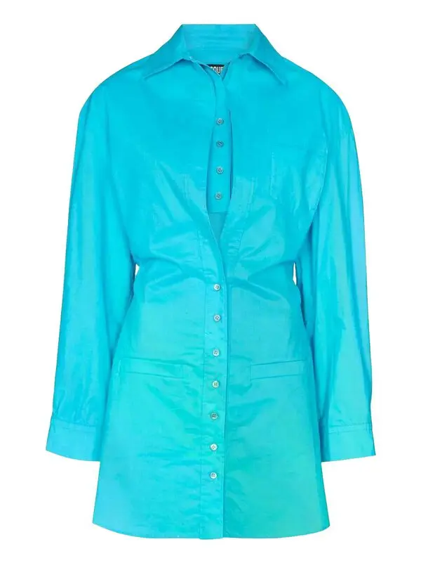 Jacquemus Layered Shirt Dress - Blue