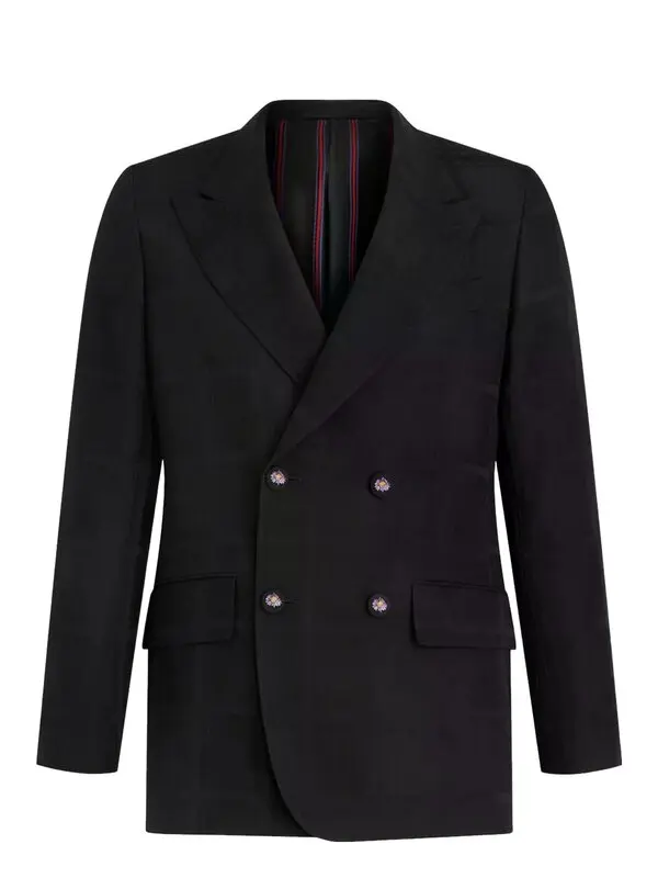 Etro Wool Double-breast Jacket - Black