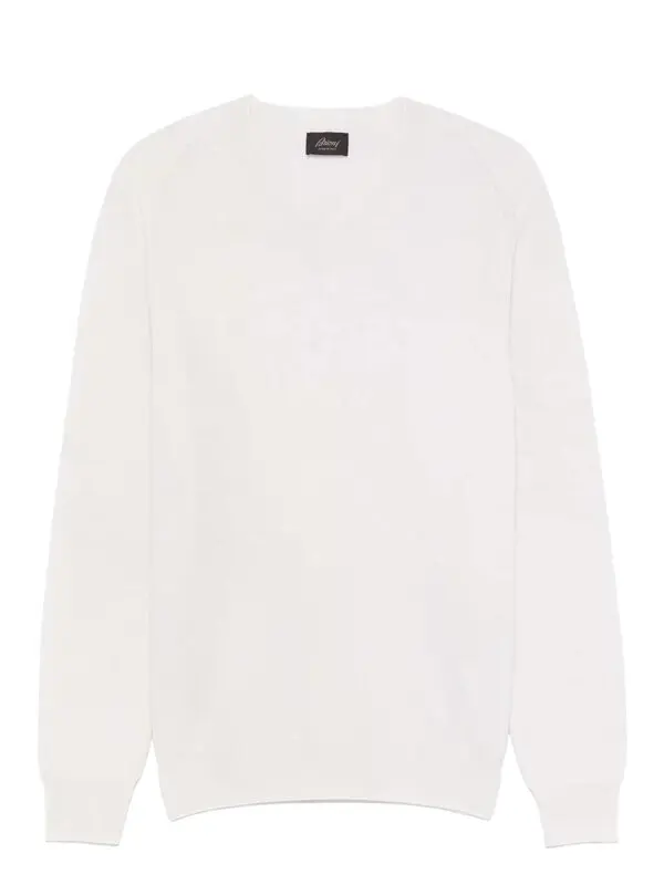 Brioni Ribbed-knit Sweater - Grey